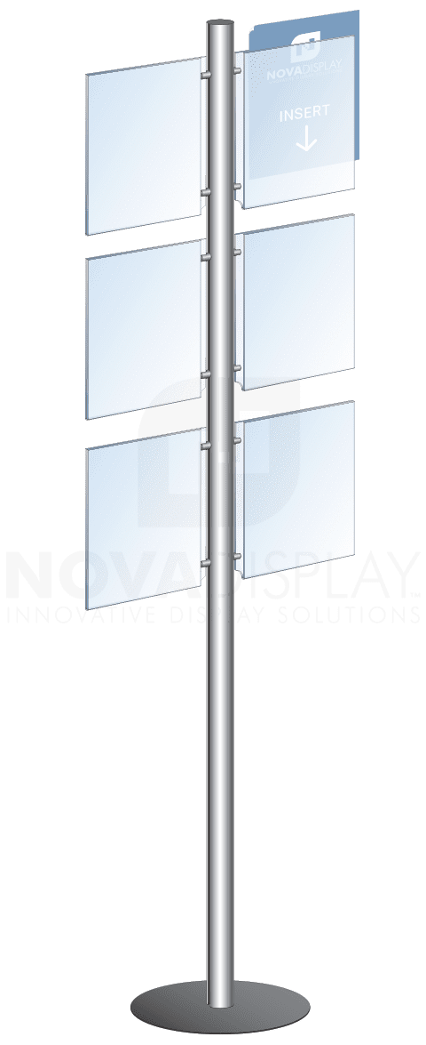 Info-Post Floor Display Stands | Modular Single Post Floor Display