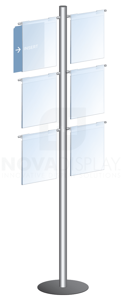 Info-Post Floor Display Stands | Modular Single Post Floor Display