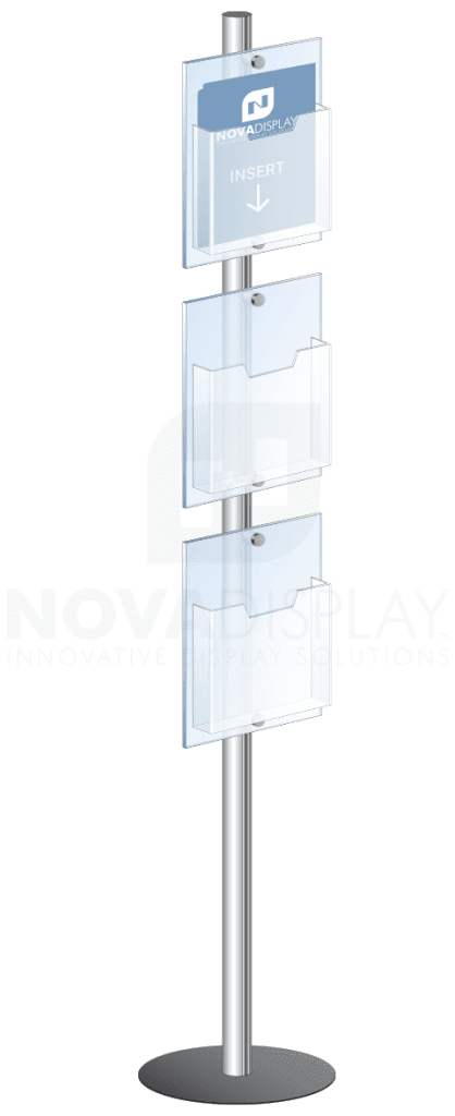 Info-Post Floor Display Stands | Modular Single Post Floor Display