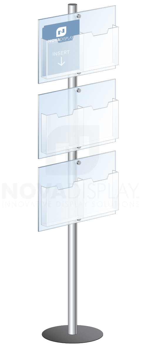 Info-Post Floor Display Stands | Modular Single Post Floor Display