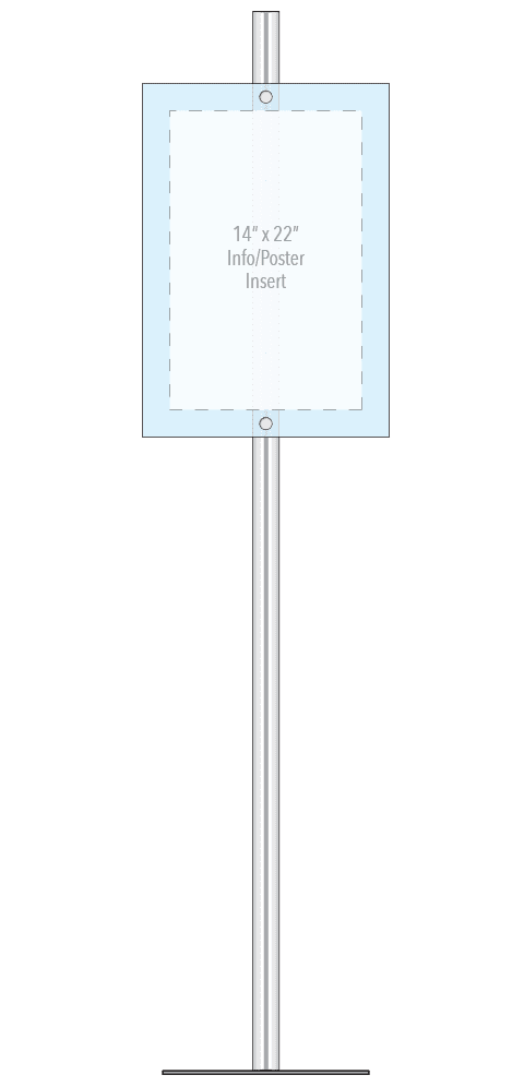 Info-Post Floor Display Stands | Modular Single Post Floor Display