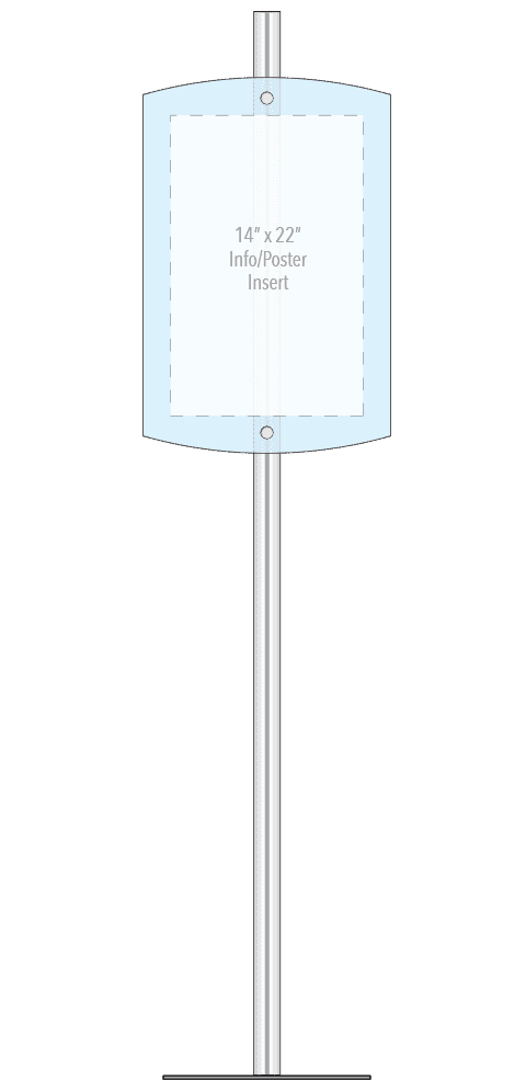 Info-Post Floor Display Stands | Modular Single Post Floor Display