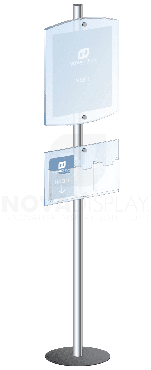 Info-Post Floor Display Stands | Modular Single Post Floor Display