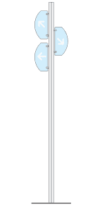 Info-Post Floor Display Stands | Modular Single Post Floor Display