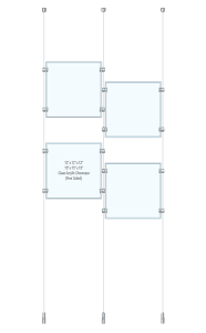 Cable/Rod Suspended Acrylic Showcase Displays | Nova Display