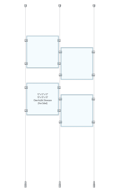 Cable/Rod Suspended Acrylic Showcase Displays | Nova Display