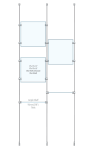 Cable/Rod Suspended Acrylic Showcase Displays | Nova Display