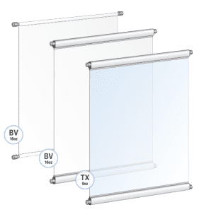 Cable/Rod Suspended Graphic and Banner Presentation Displays