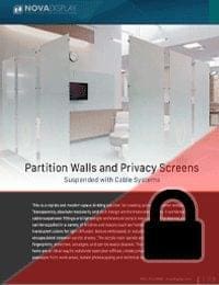 F11 Cable Suspended Partition Walls - Nova Display