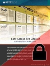 F2 Cable Suspended Easy Access Info Displays - Nova Display